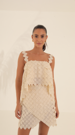 Rio de Jas - SAIA CAMILA ECRÚ